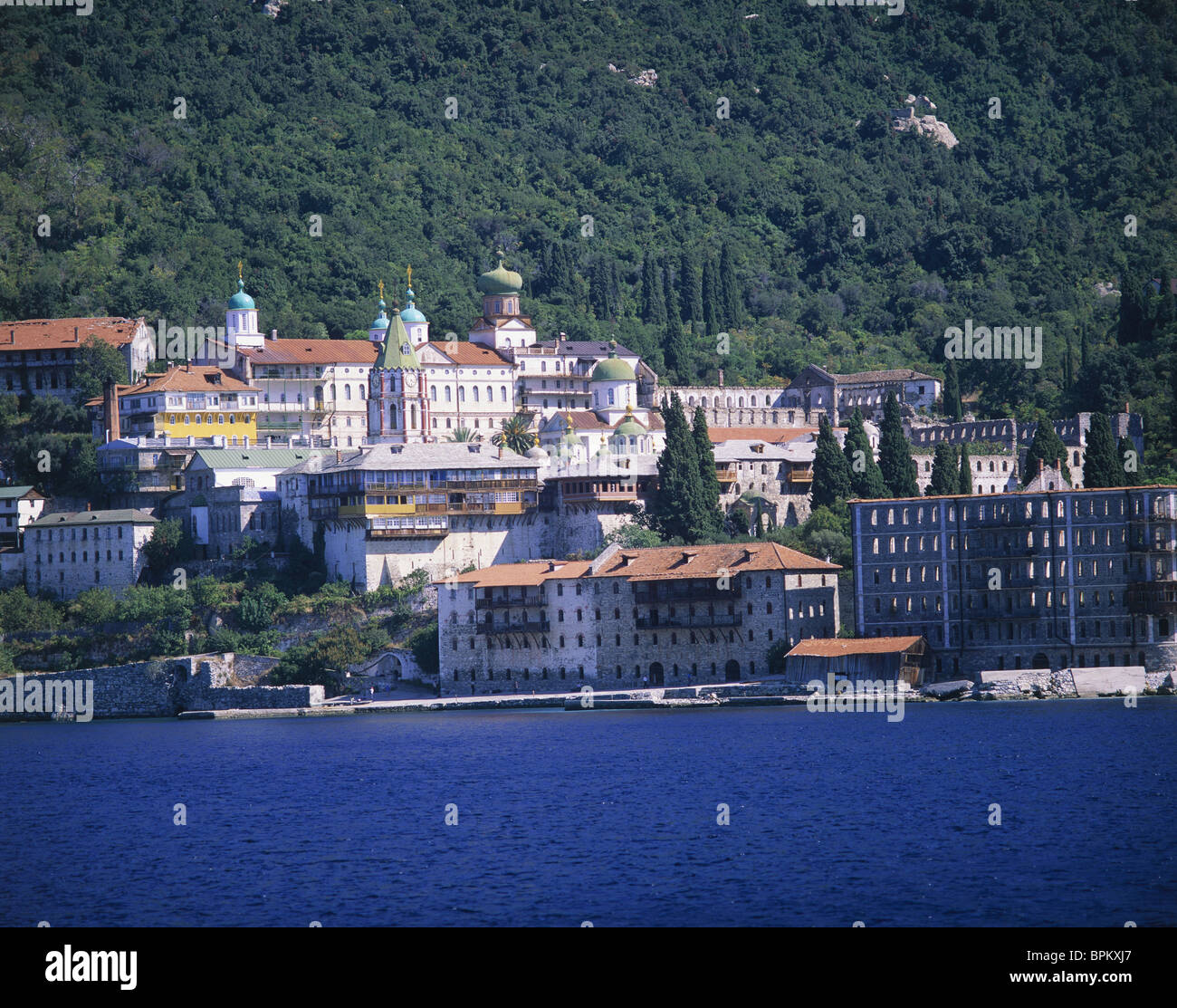 Monastery, Athos, Halkidiki, Greece Stock Photo - Alamy