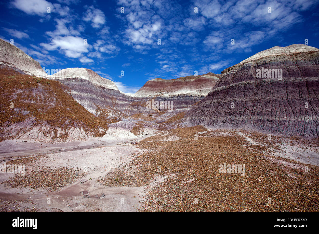 Arizona painted desert purple hills Stock Photo - Alamy