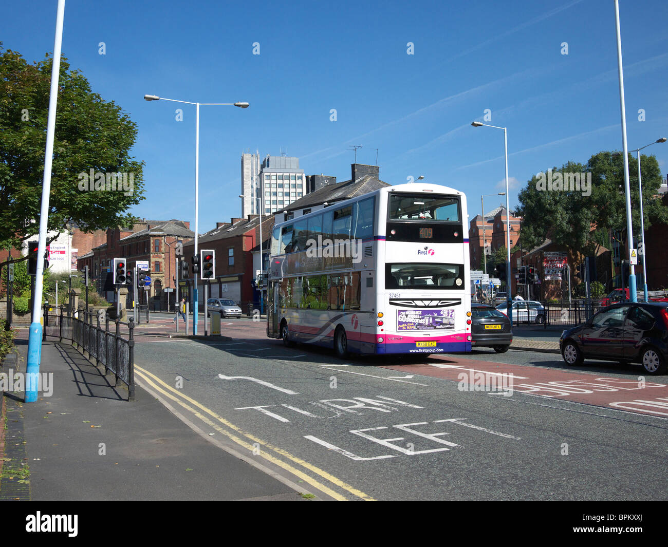 Bus travel in Oldham, Lancashire, England,UK Stock Photo - Alamy