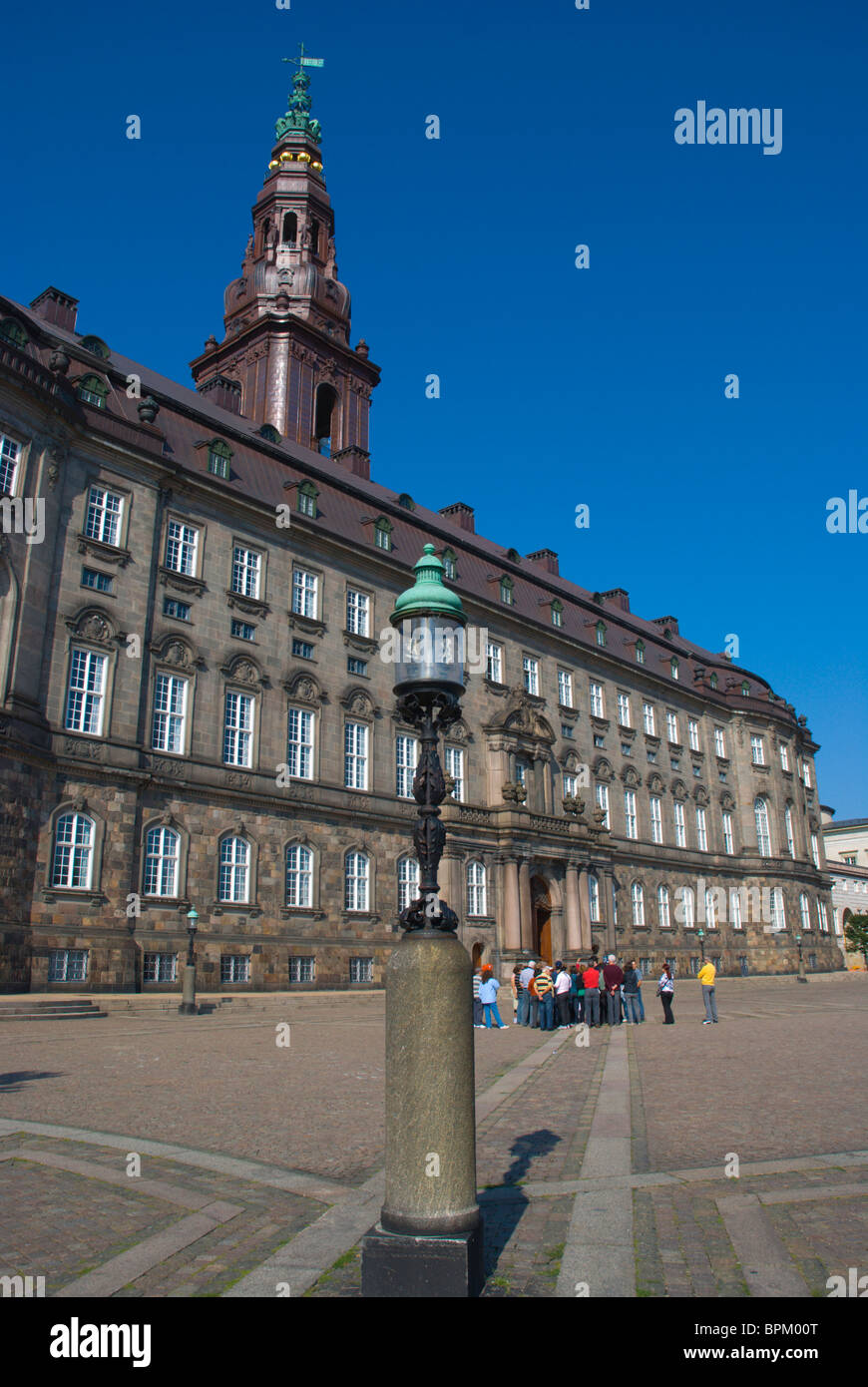 Christiansborg Palace exteior at Slotsholmen island central Copenhagen ...