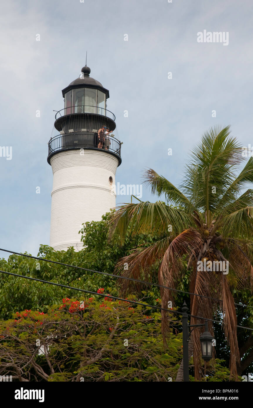 Key West Lighthouse, built in 1847 in the Florida Keys in the State of ...