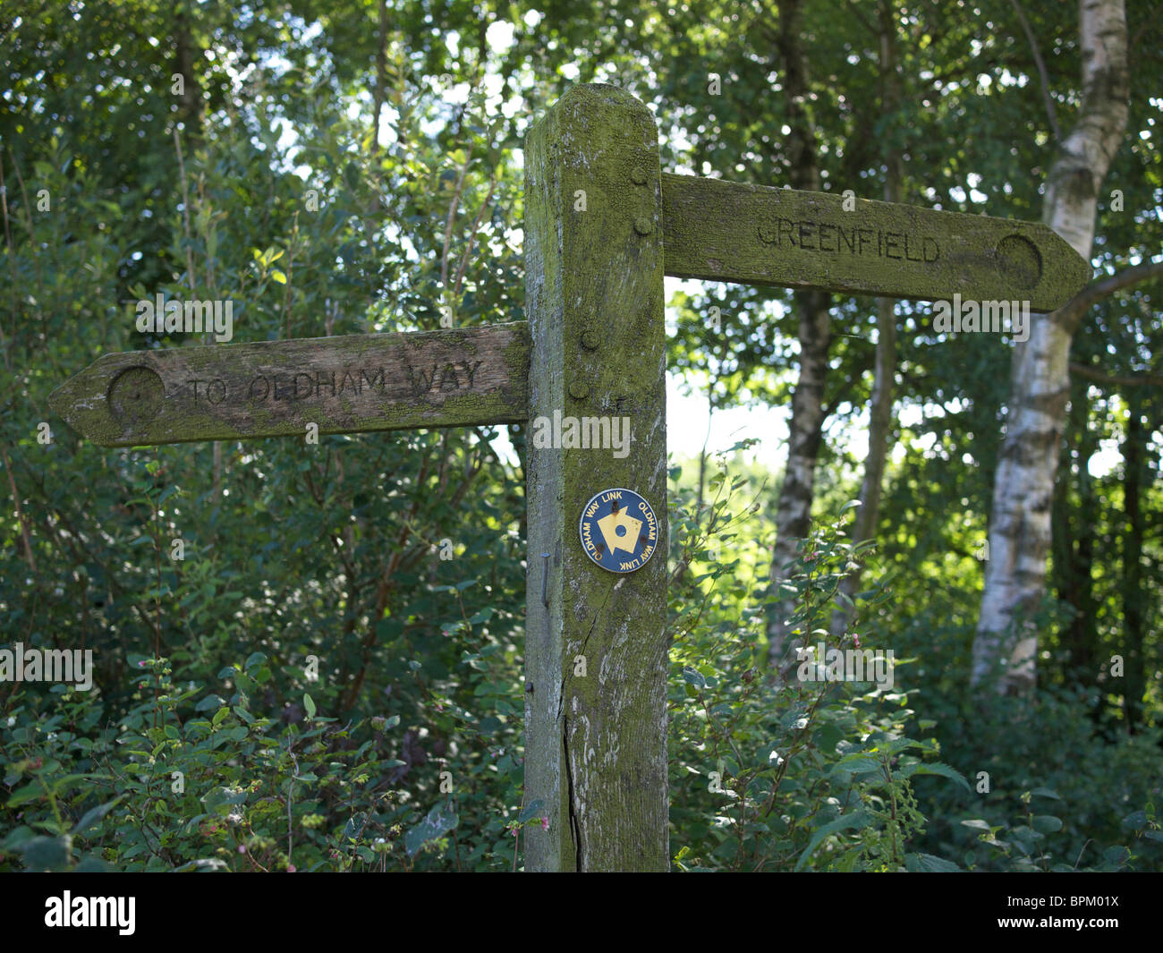 Old way marker sign post, Diggle, Lancashire, Enghland, UK Stock Photo ...
