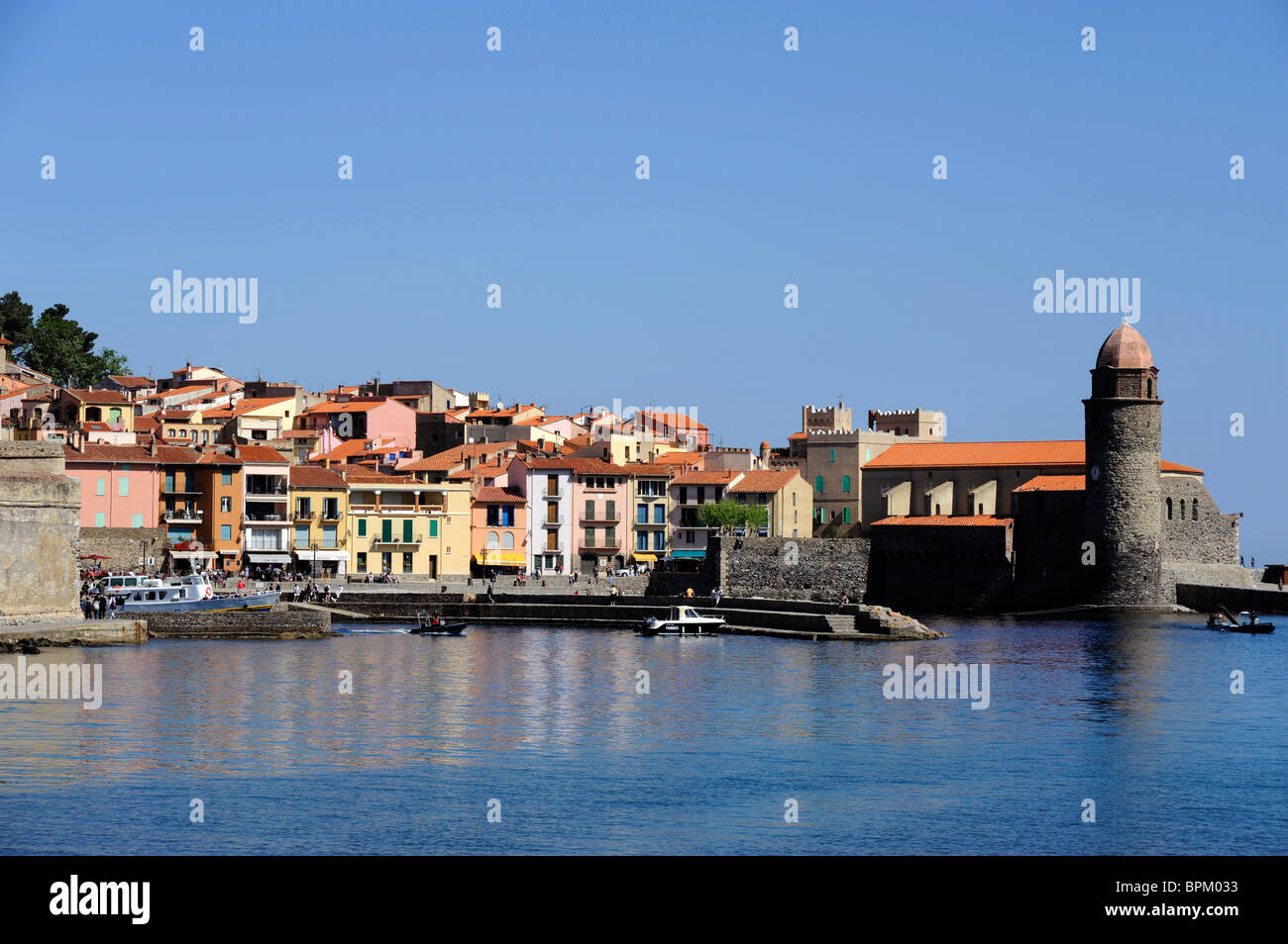 Collioure castle near Perpignan,Pyrenees-Oriental,France Stock Photo ...