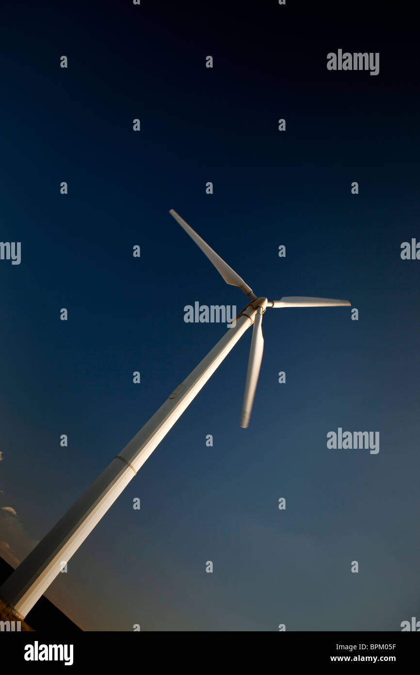 Modern Wind Turbine against blue sky Stock Photo - Alamy