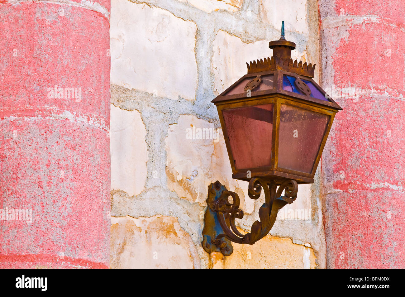 Lamp at the entrance to the Santa Barbara Mission (Queen of the ...