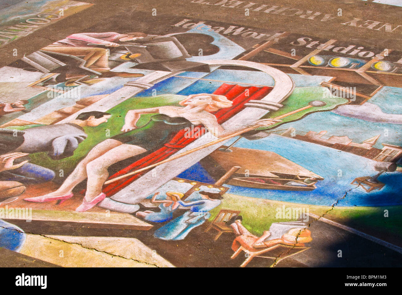 I Modinari chalk drawings at the Santa Barbara Mission (Queen of the ...