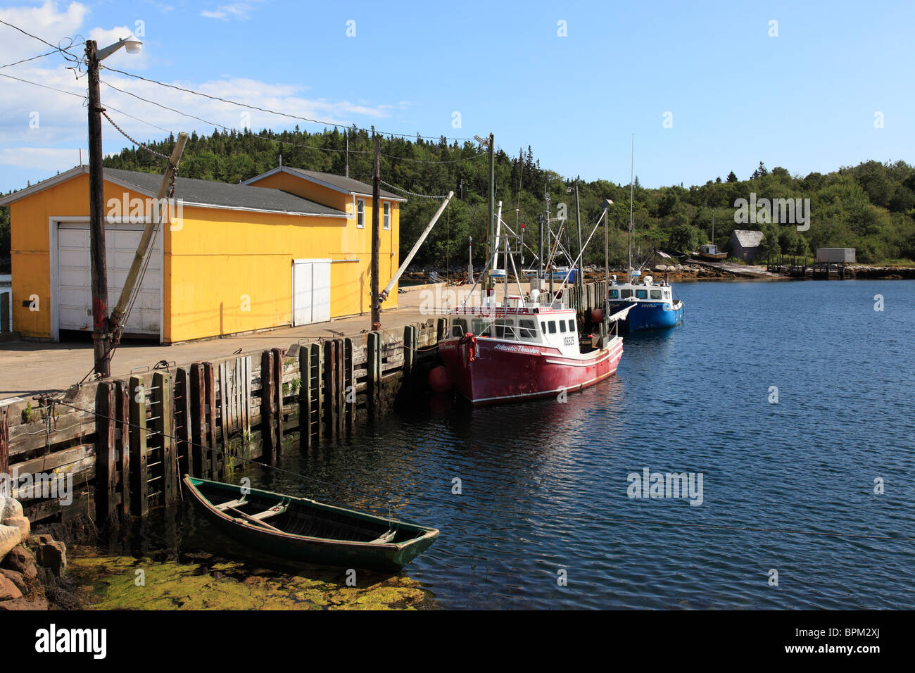 port and fish shacks at the Northwest Cove, Nova Scotia, Atlantic ...