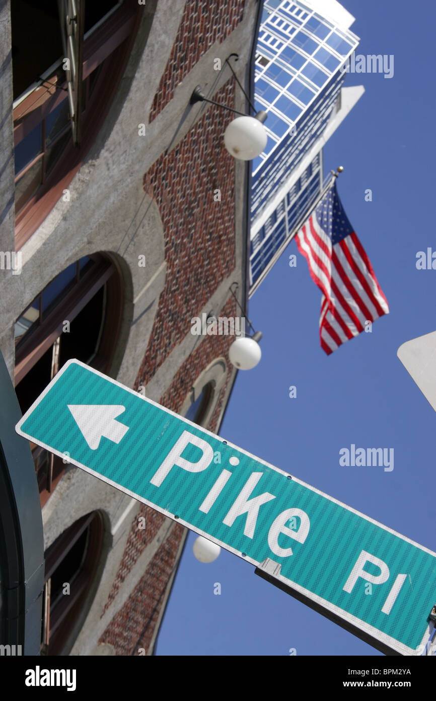 Pike Place Market Street Sign High Resolution Stock Photography and ...