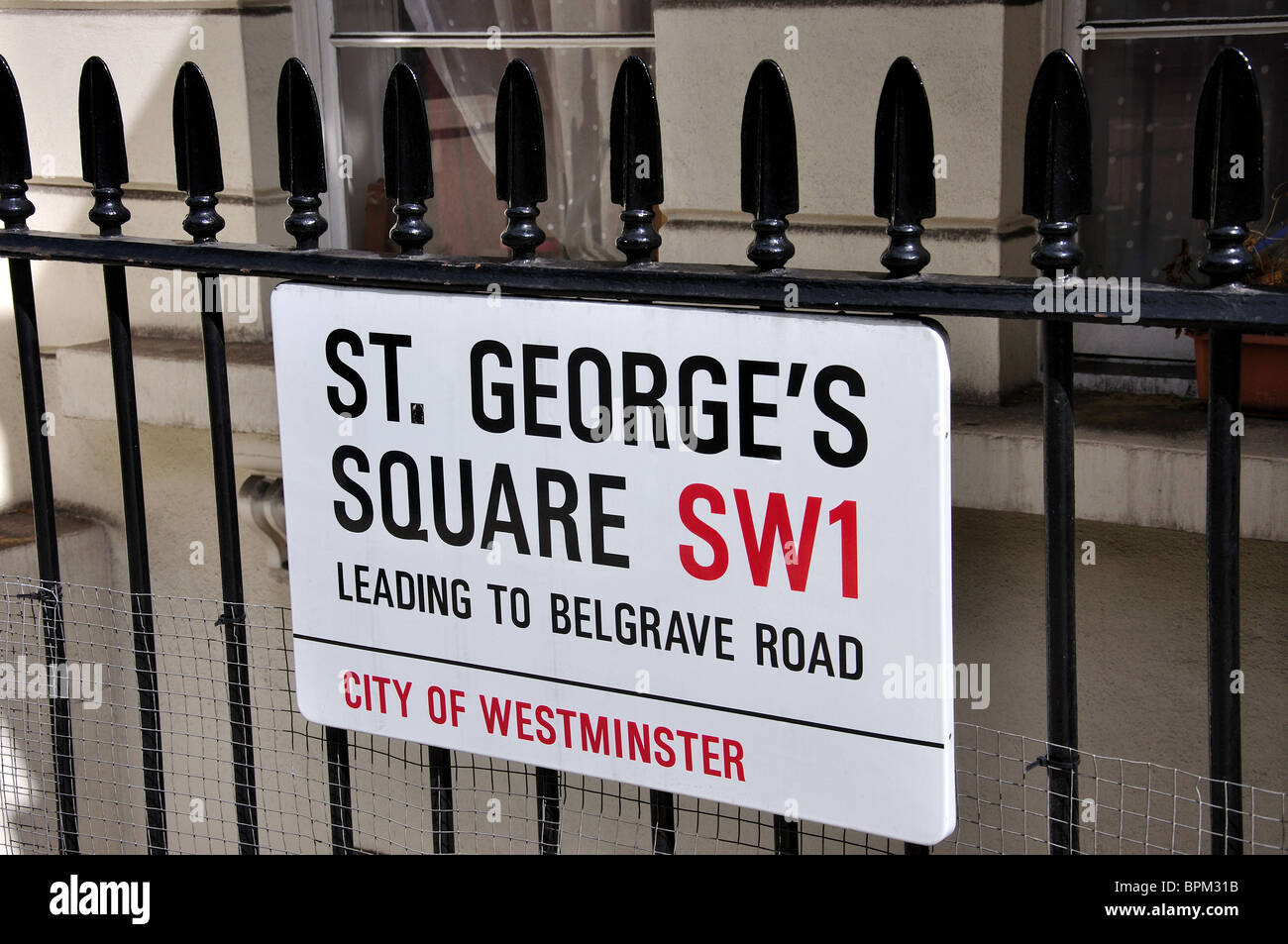 St George's Square sign, Pimlico, City of Westminster, Greater London ...