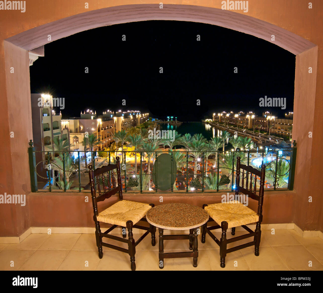 View from balcony at night hi-res stock photography and images - Alamy