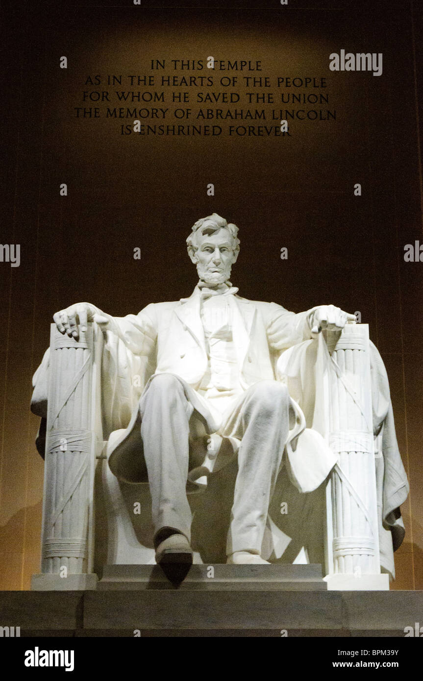 Lincoln Memorial Abraham Lincoln Statue Washington DC // WASHINGTON DC ...
