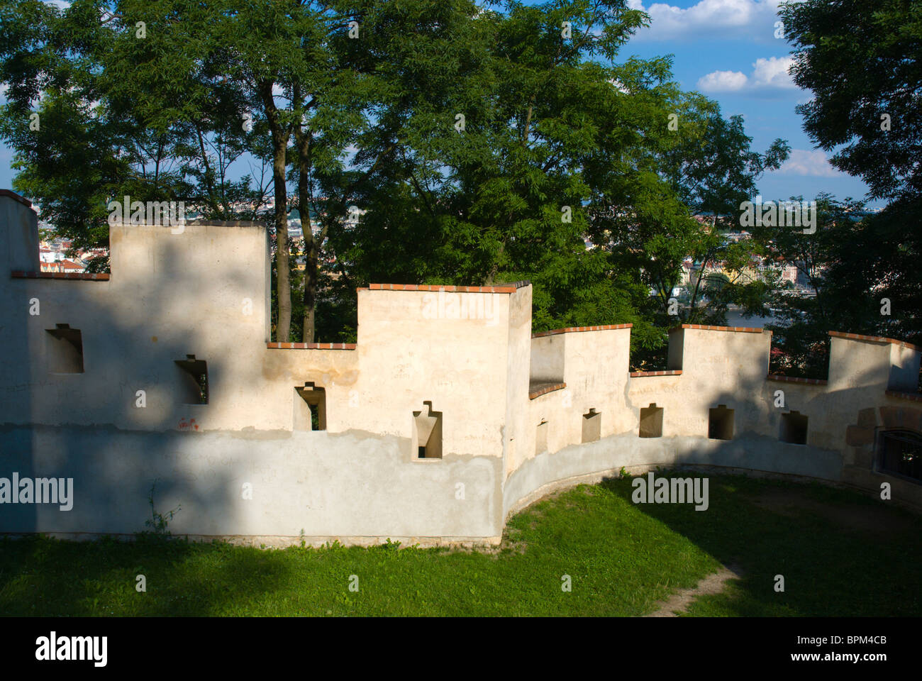 Hladova zed the Hunger Wall upon Petrin Hill Mala Strana quarter Prague ...