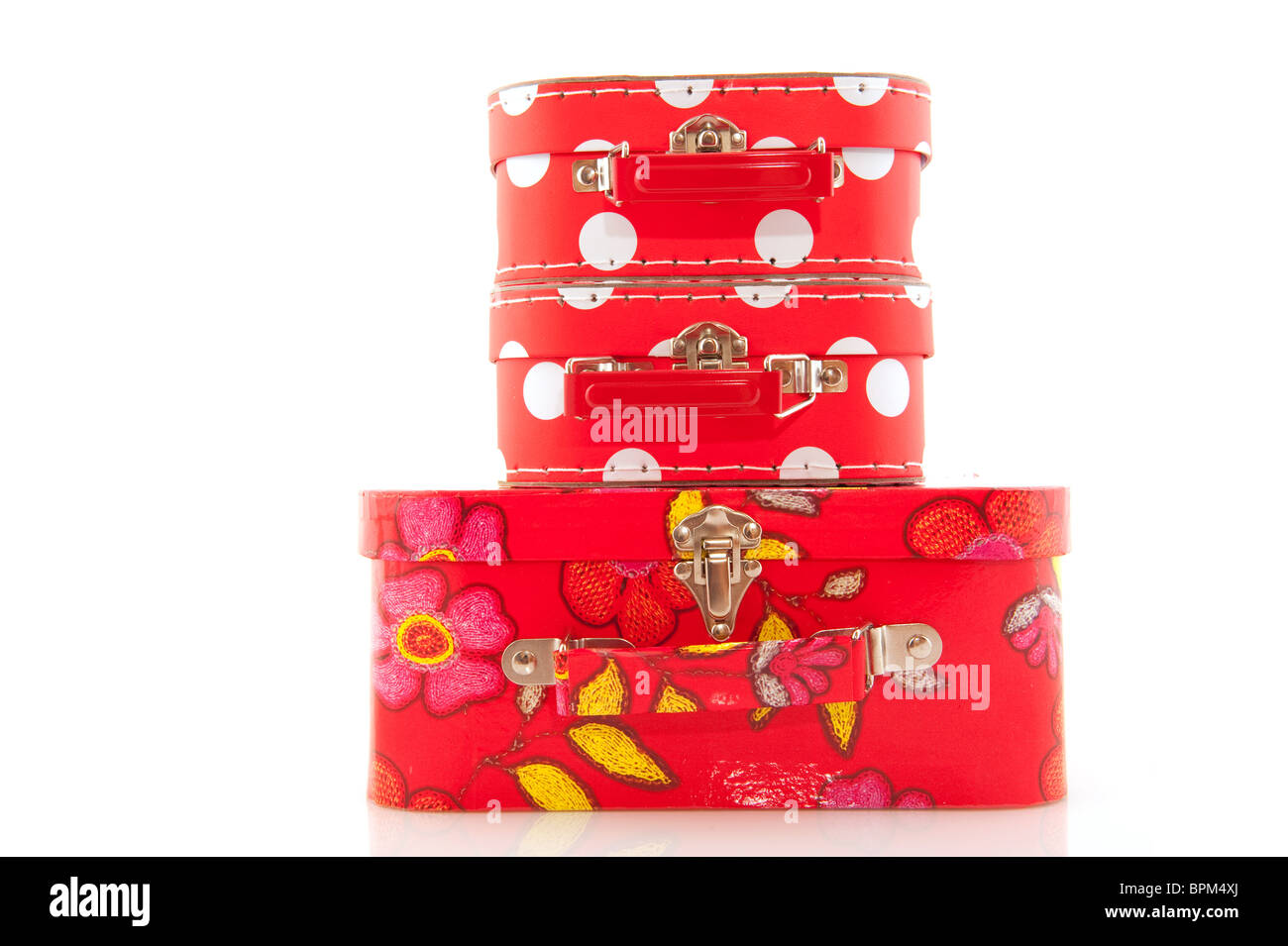 red cheerful suitcases Stock Photo - Alamy