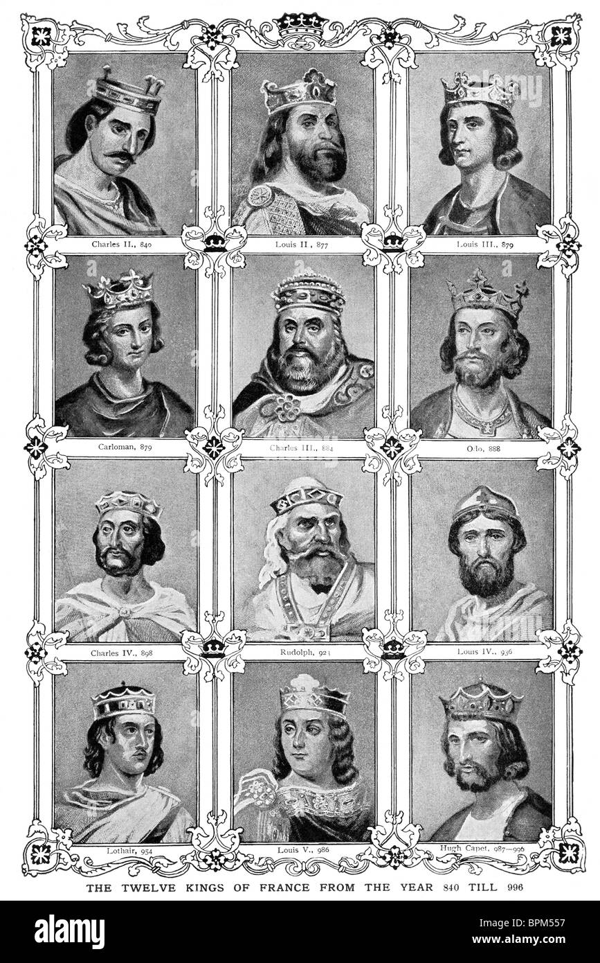 Charles II, Louis II, Louis III, Carloman, Charles III, Odo, Charles IV ...