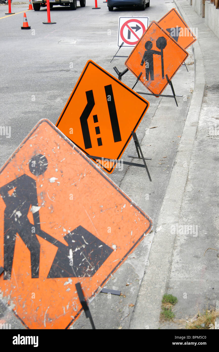 Roadworks signs hi-res stock photography and images - Alamy
