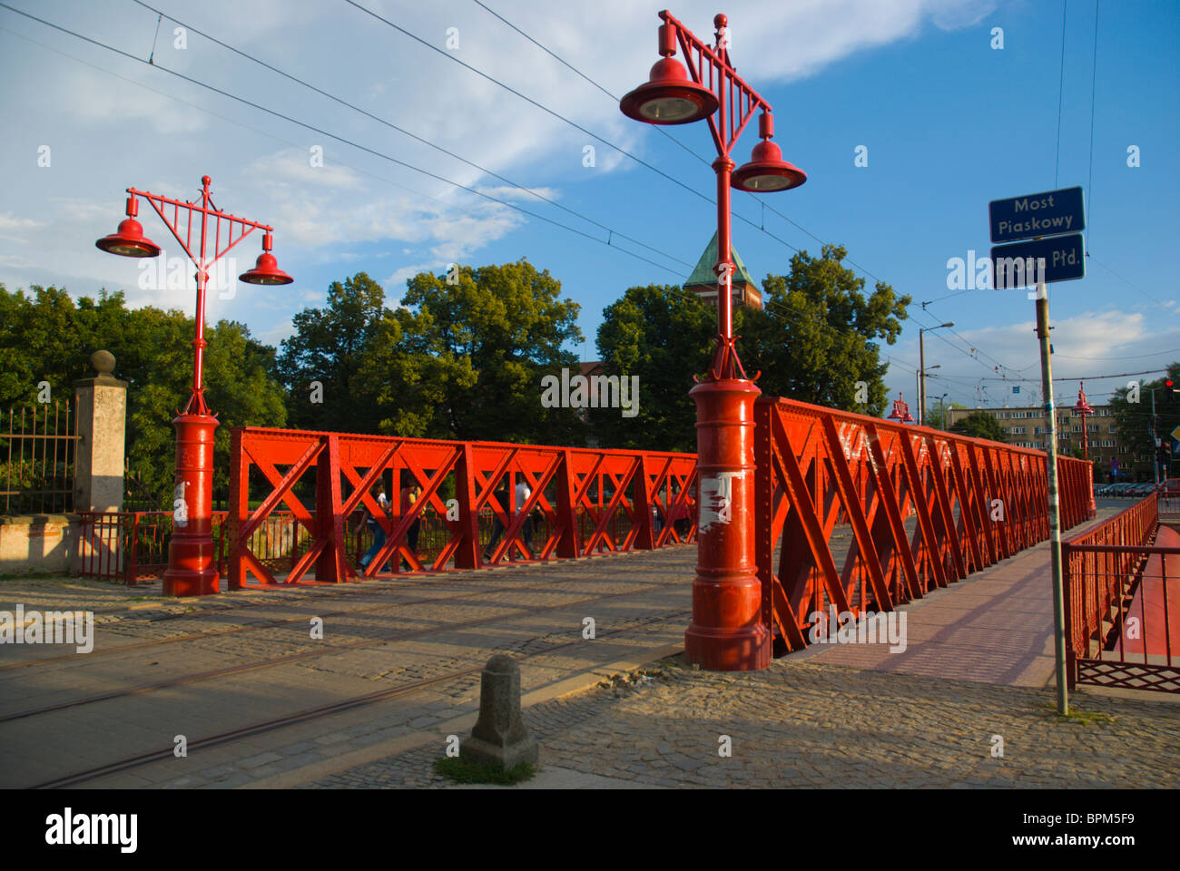 Most Piaskowy the Red Bridge in Wroclaw Silesia Poland Europe Stock ...