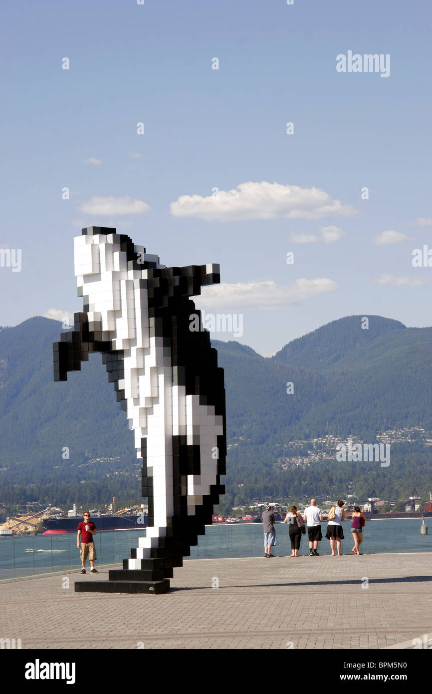 Digital Orca artwork by Douglas Coupland at the Convention Centre in ...