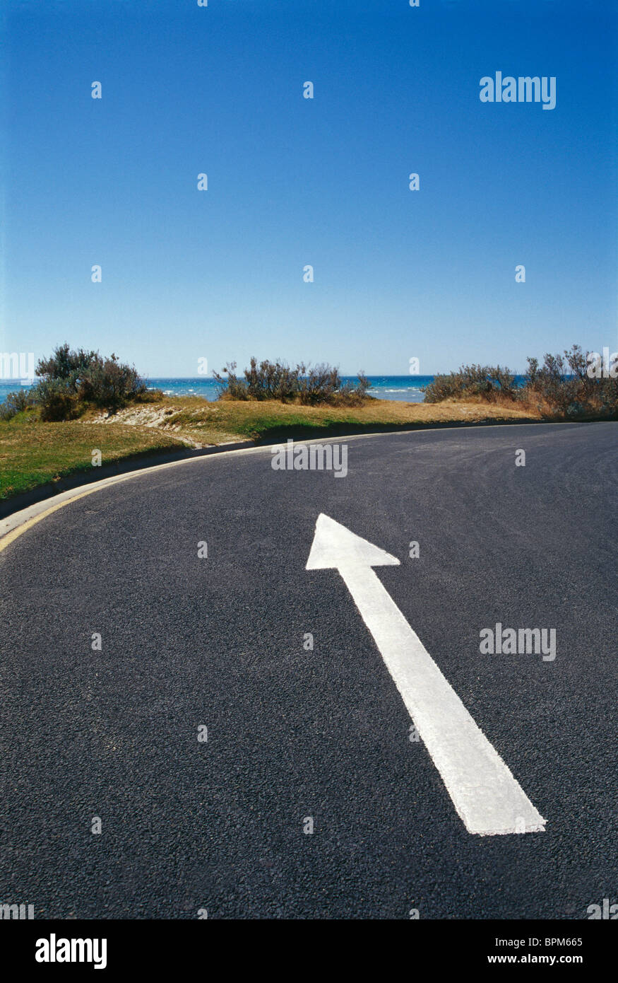 white arrow road marking Australia Stock Photo - Alamy