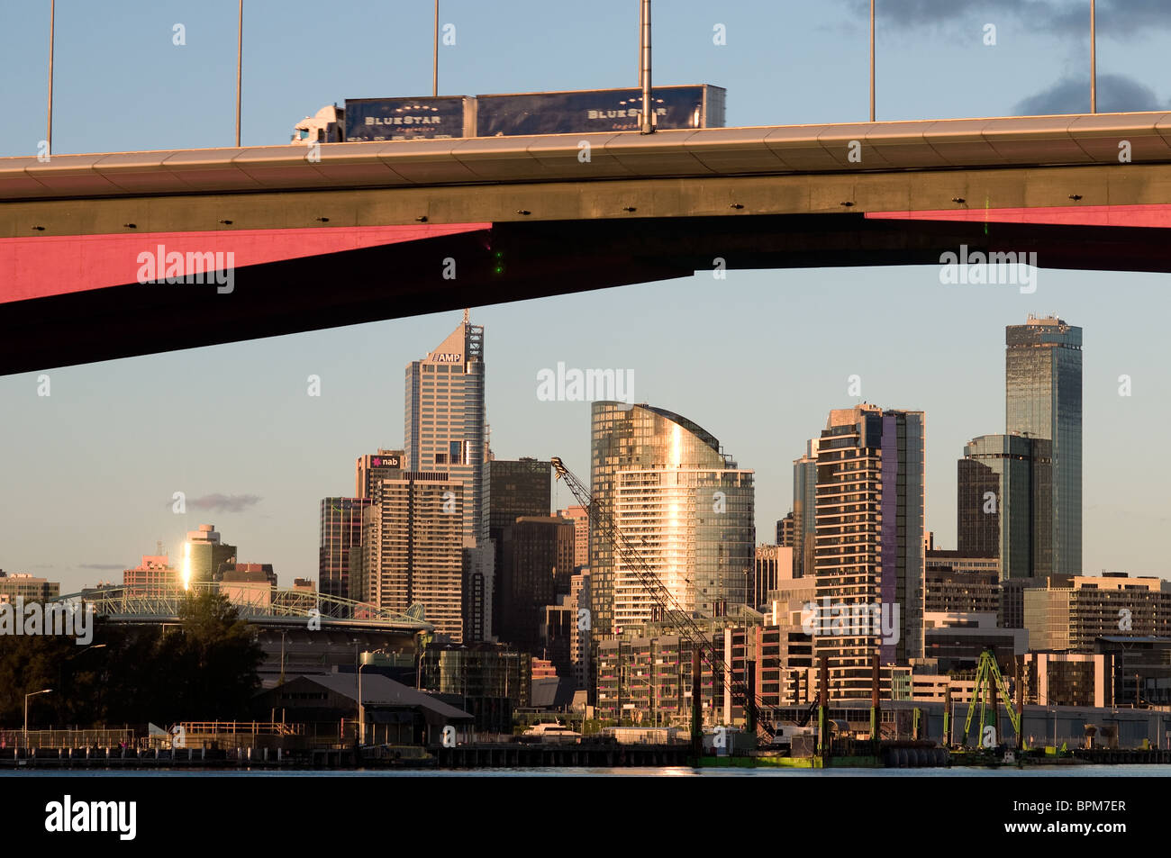 bolte bridge and Melbourne skyline and Yarra River, Australia Stock ...