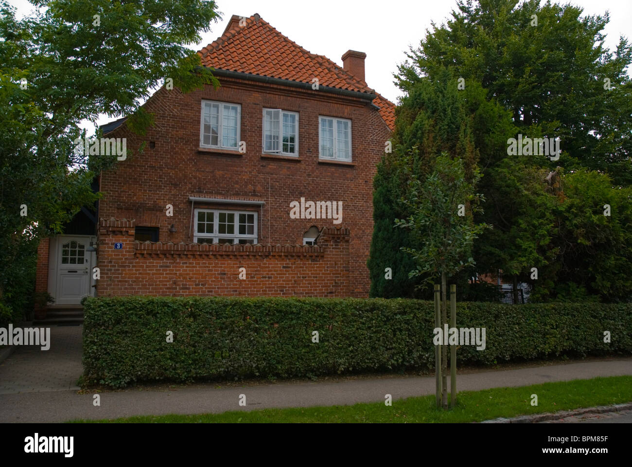 Residential red-brick building Roskilde Denmark Europe Stock Photo - Alamy