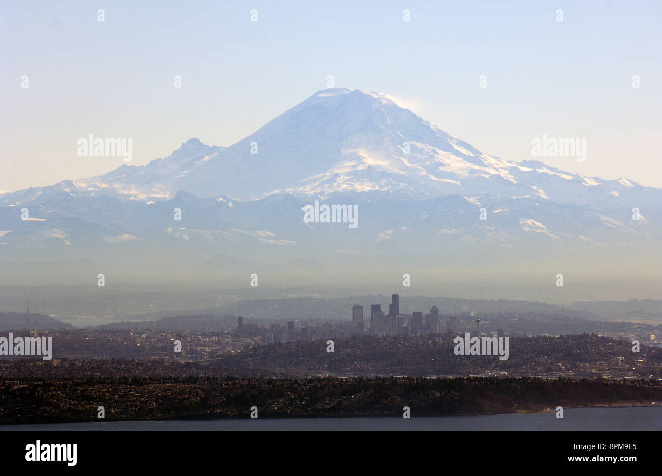 Photography Art & Collectibles WA Seattle Mount Rainier and Mount Baker ...