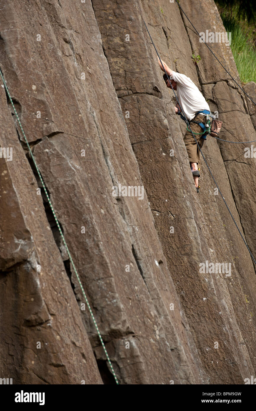 Male climber dangling hi-res stock photography and images - Alamy