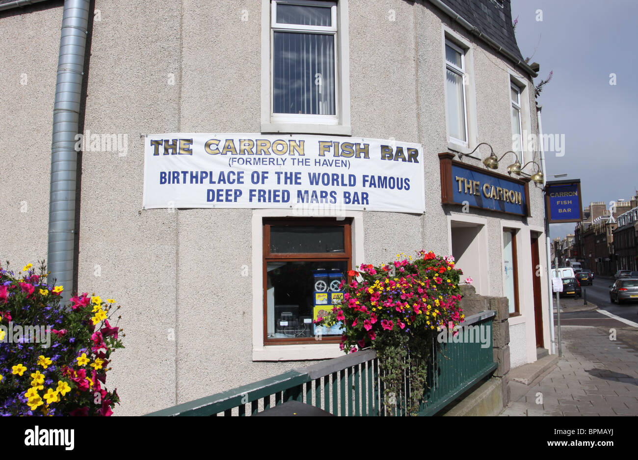 exterior of the Carron fish bar birthplace of the deep fried Mars bar ...