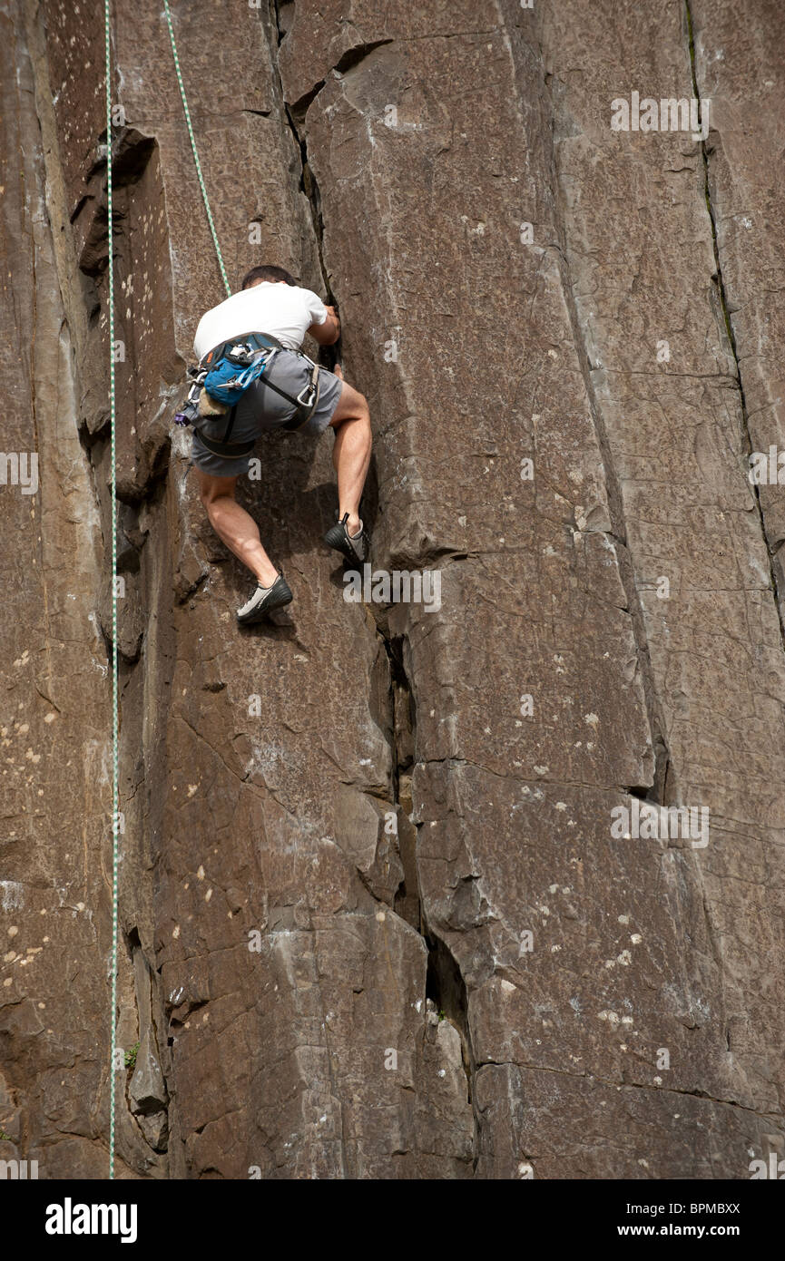 Male climber dangling hi-res stock photography and images - Alamy