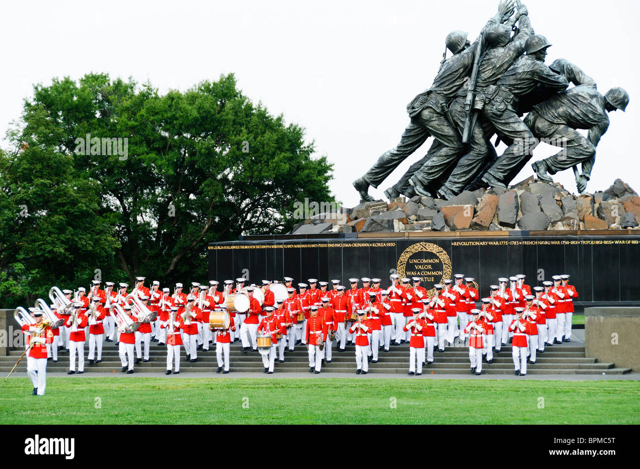 Marine corps sunset parade hi-res stock photography and images - Alamy