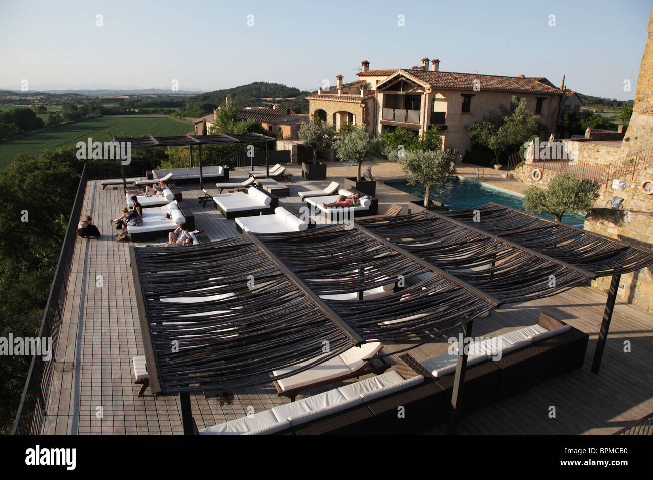 Castle parador castell demporda gothic hi-res stock photography and ...
