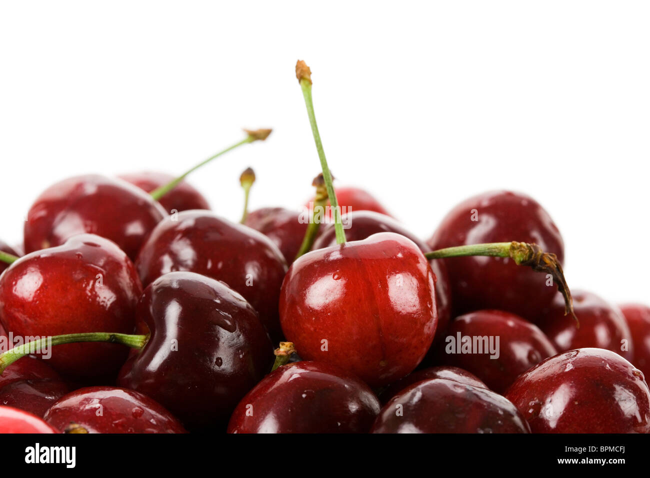Red Cherry close up for background Stock Photo - Alamy
