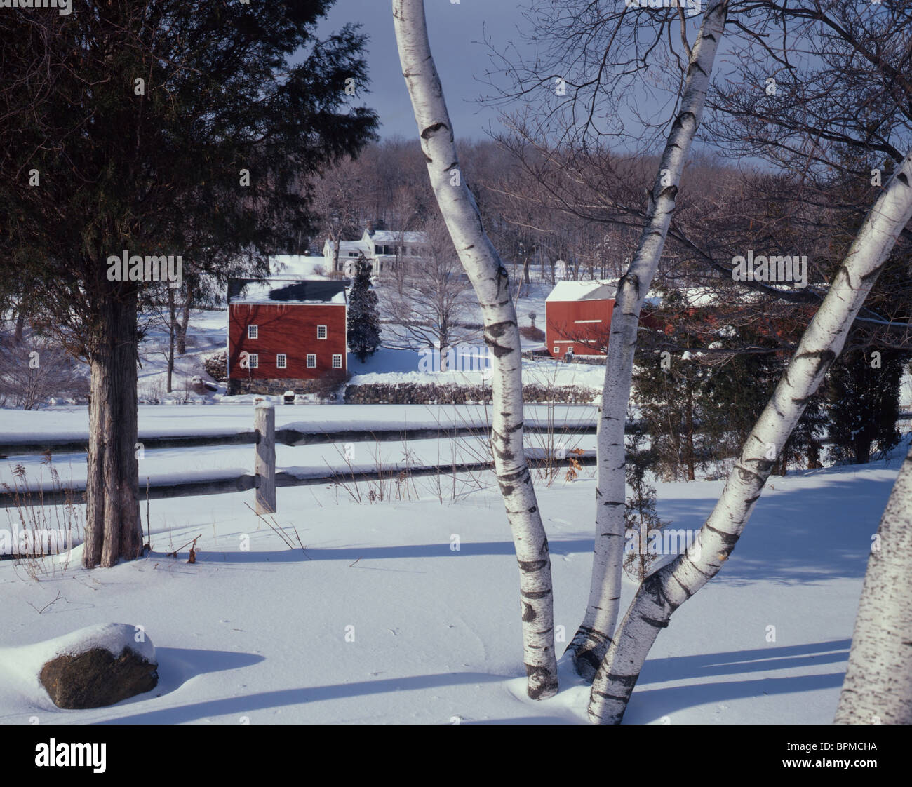 Farm in Winter, NJ Stock Photo - Alamy