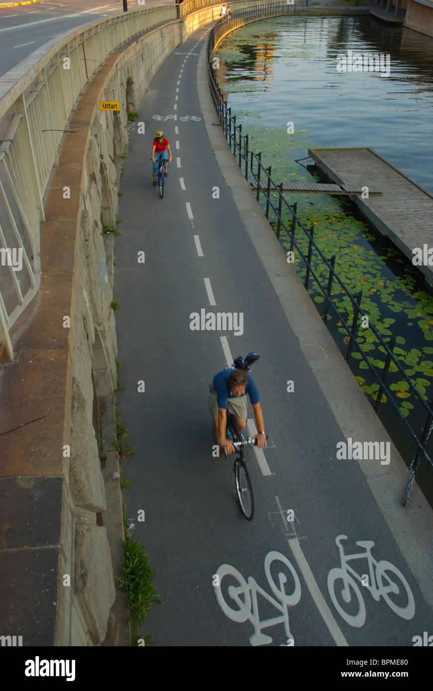 Bicycle lane central stockholm hi-res stock photography and images - Alamy