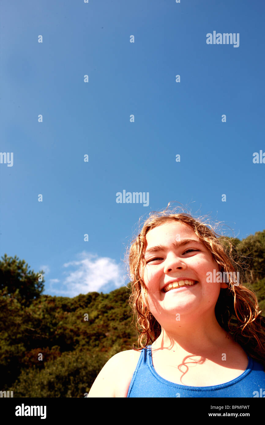 Happy Smiling Girl. Model Released Stock Photo - Alamy