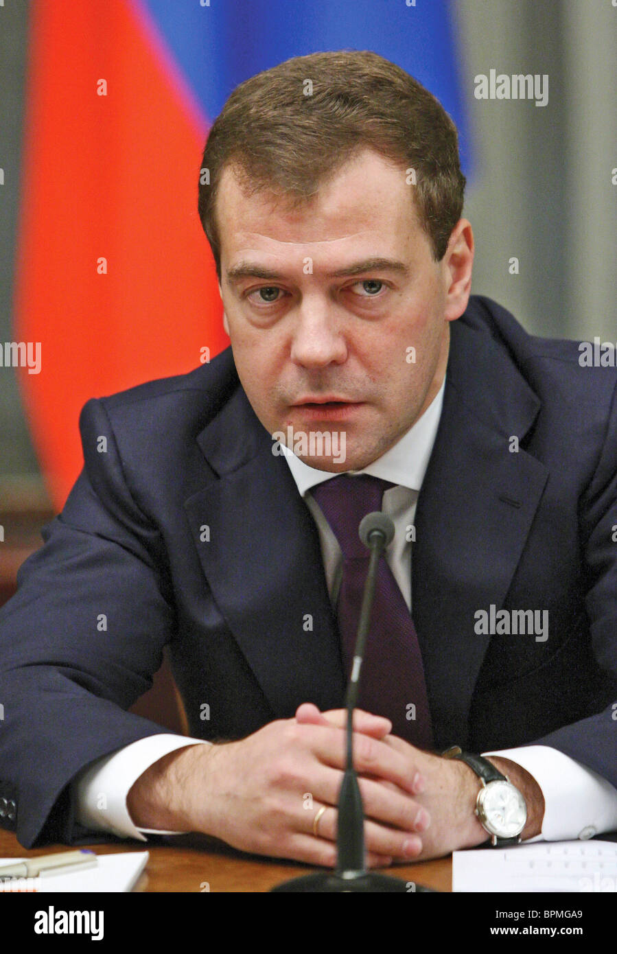 President Putin Chairs Cabinet Meeting High Resolution Stock ...