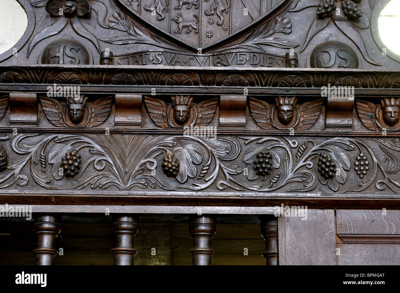 Detail of Shirley family pew, St. Mary and St. Hardulph Church, Breedon ... Detail of Shirley family pew, St. Mary and St. Hardulph Church, Breedon ...