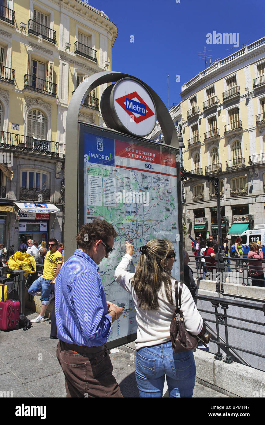 Metro station Sol, Madrid, Spain Stock Photo - Alamy