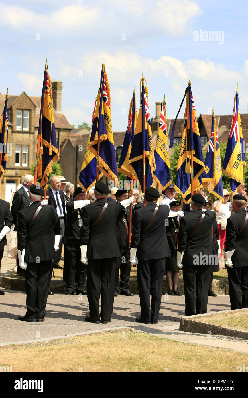 Flags of the British Legion at the UK Armed Forces Day parade in ...