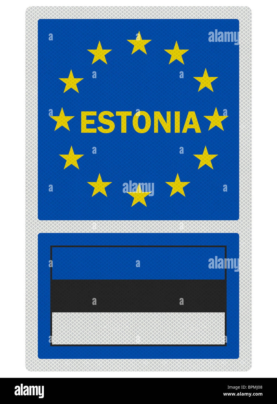 EU signs series - Estonia (in English language), photo realistic ...