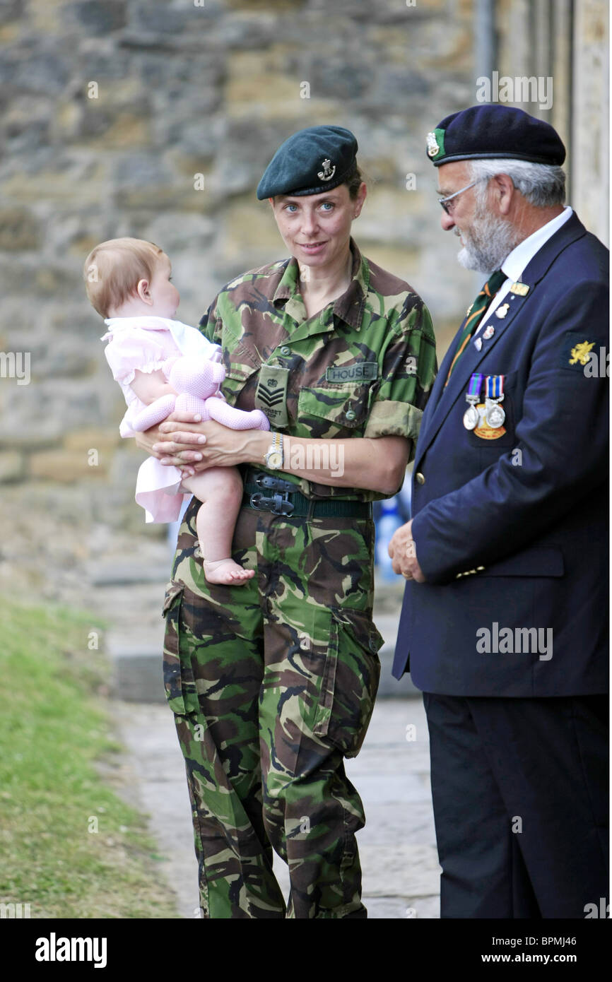 Female British Army Sergeant with her 9month old Daughter at a National ...