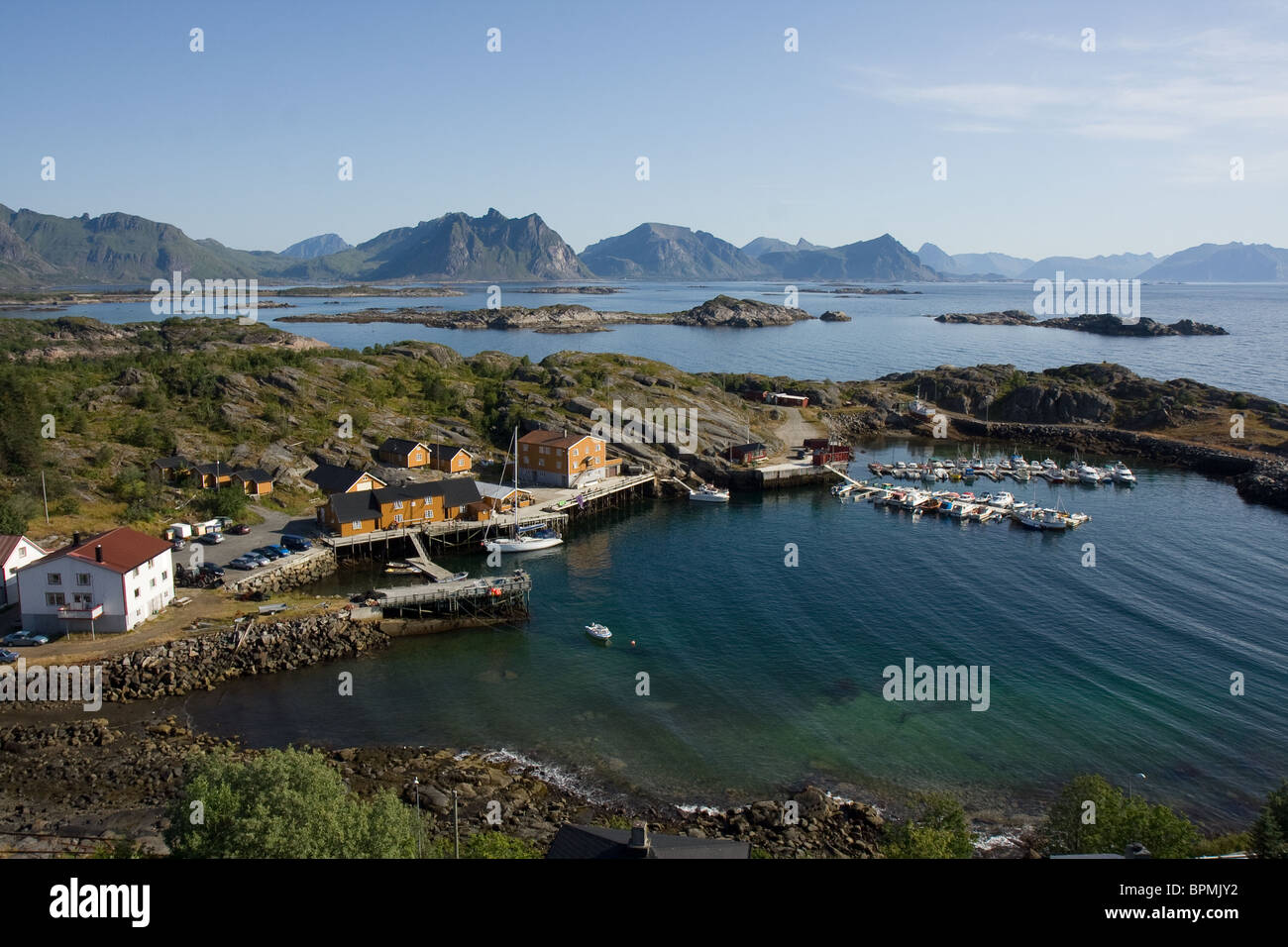 Stamsund and surrounding area Stock Photo - Alamy