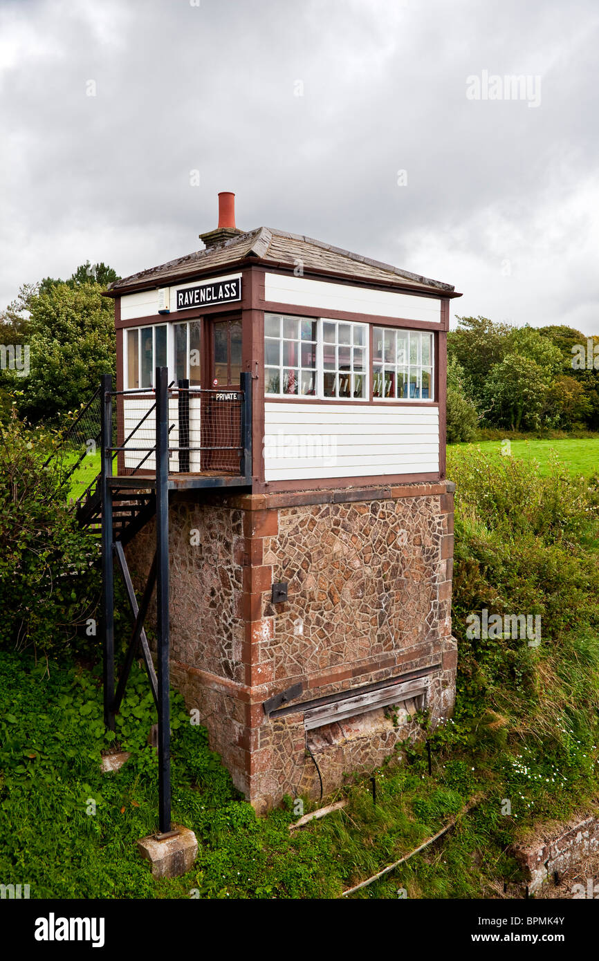The signal box at Ravenglass station Cumbria England UK Stock Photo - Alamy