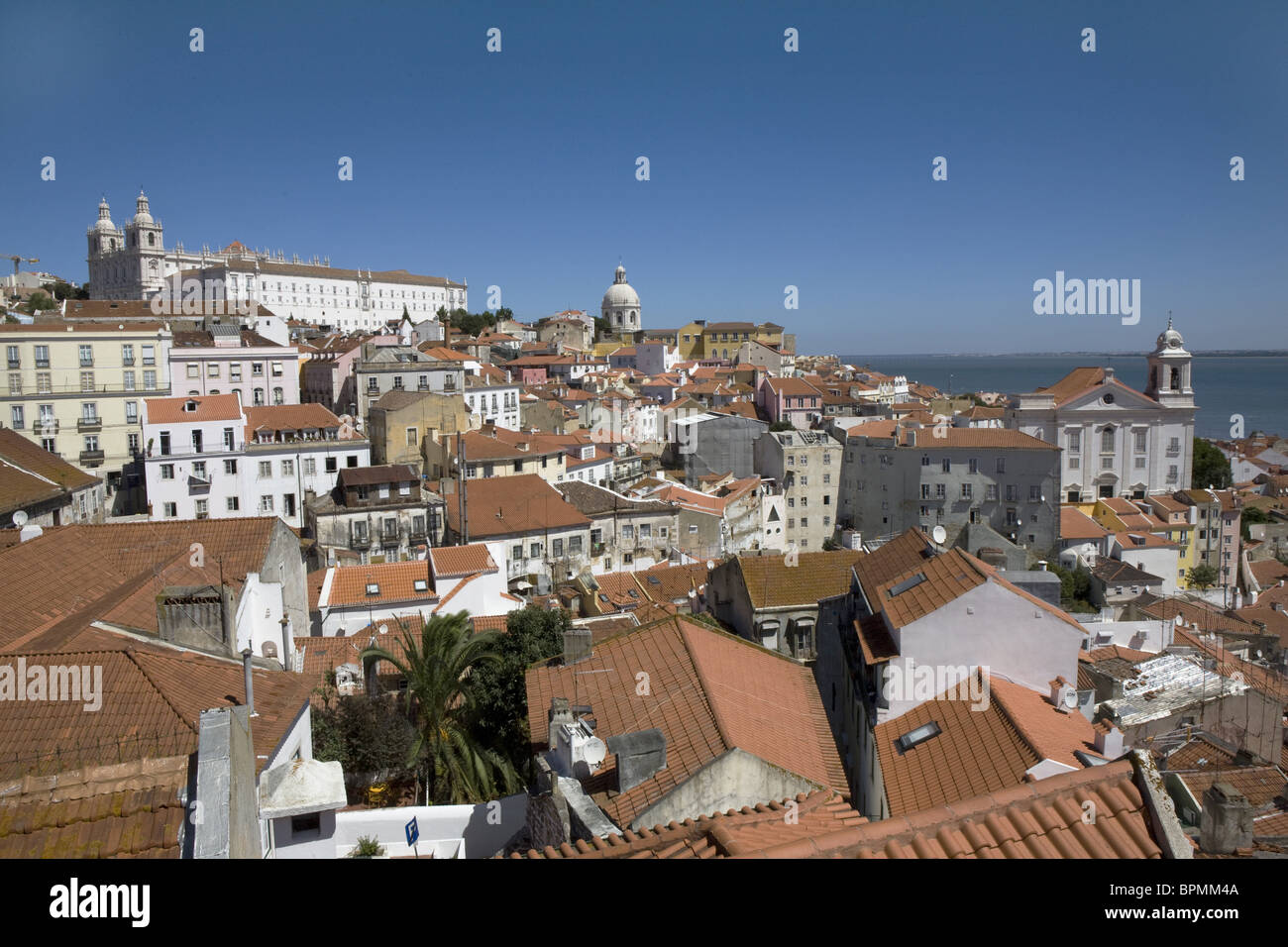 View from Miradouro Santa Luzia, Viewpoint towards the Alfama quarter ...