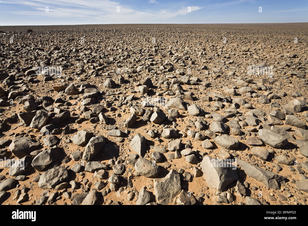 Stony Desert, Black Desert, Libya, Sahara, Africa Stock Photo - Alamy