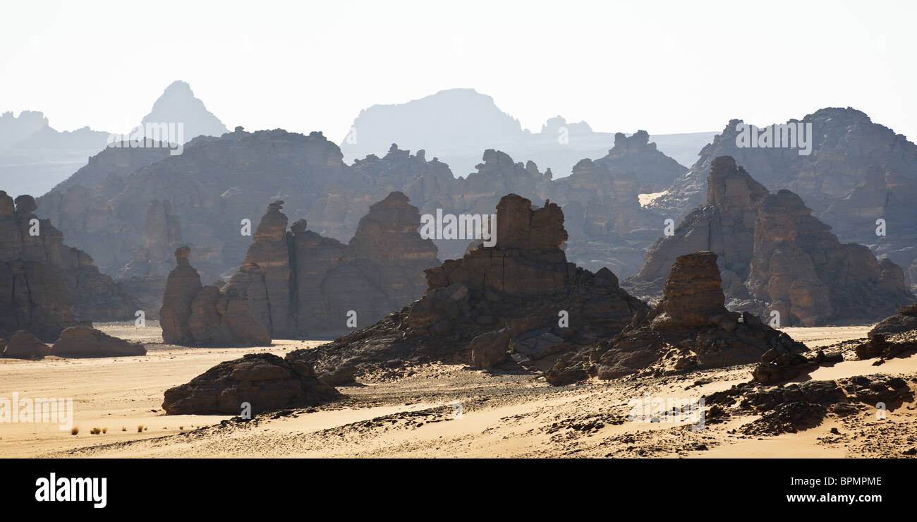 Stone formations in the libyan Desert, Wadi Bahoha, Akakus mountains ...