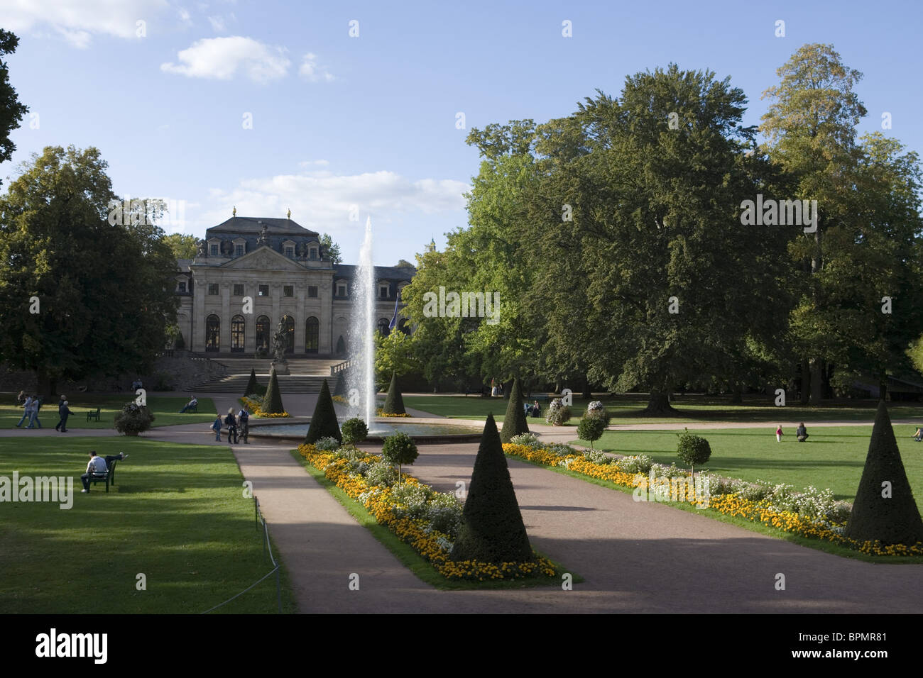 Fountain in Fuldaer Stadtschloss and Orangerie, Fulda, Hesse, Germany ...