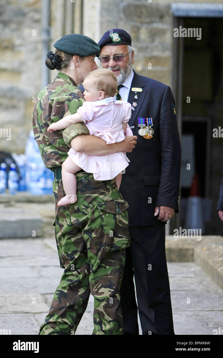 Female British Army Sergeant with her 9month old Daughter at a National ...
