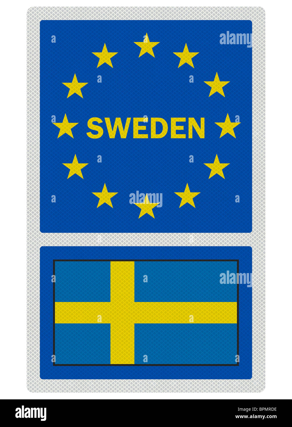 EU signs series - Sweden (in English language), photo realistic ...