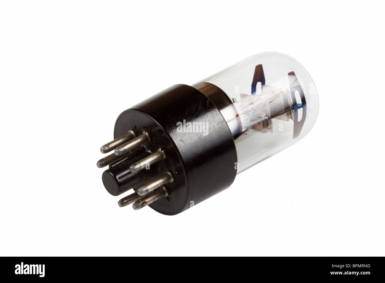 Old radio tube isolated on a white background Stock Photo - Alamy