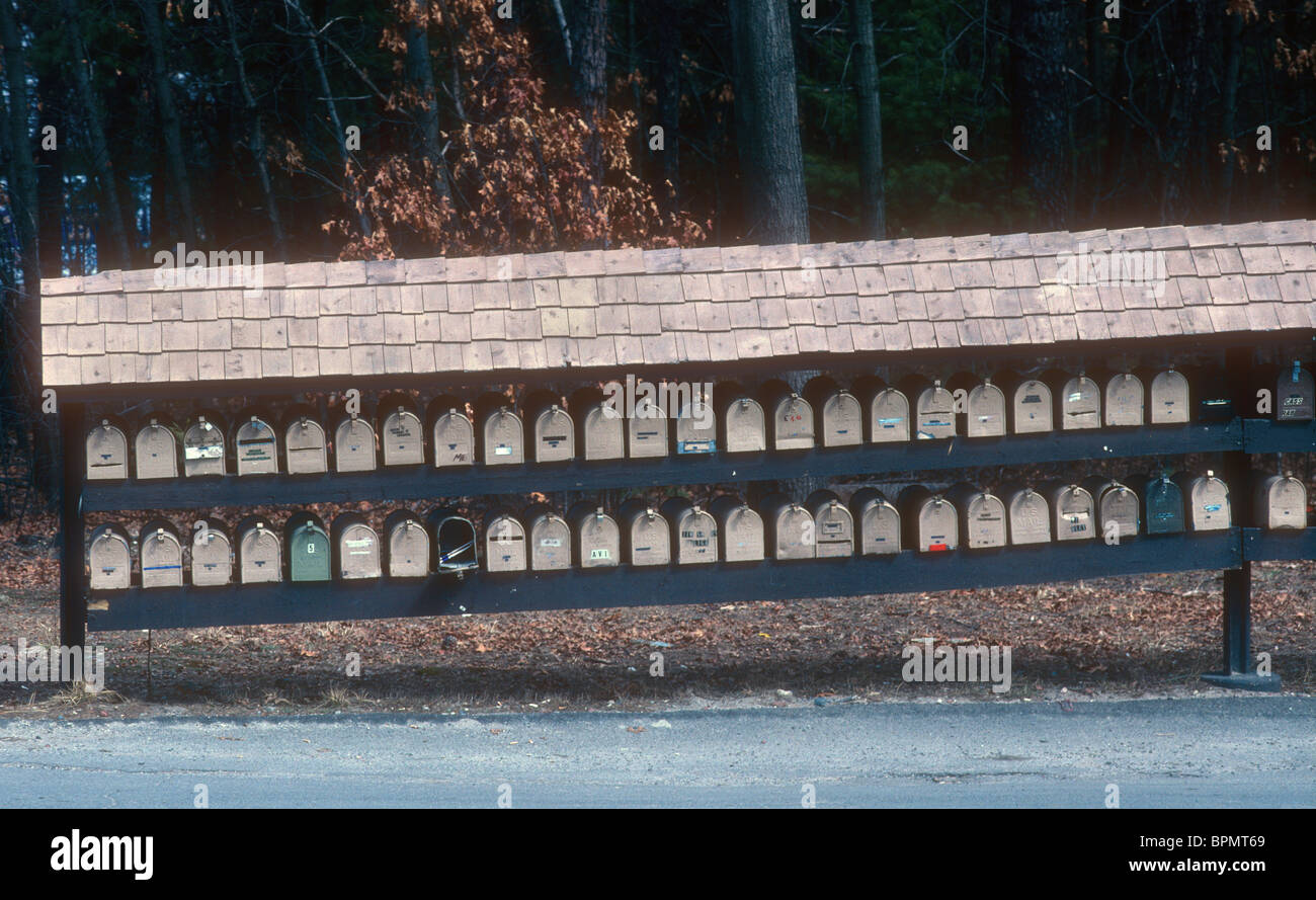 row of mailboxes Stock Photo - Alamy